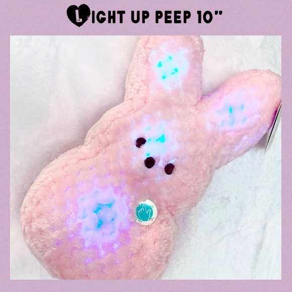Peeps | Other | Easter 222 Light Up Peep Bunny 0 Pink Peeps Plush Bunny ...